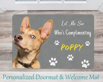 Custom Pet Photo Doormat Outdoor Welcome Floor Mat Print | Etsy