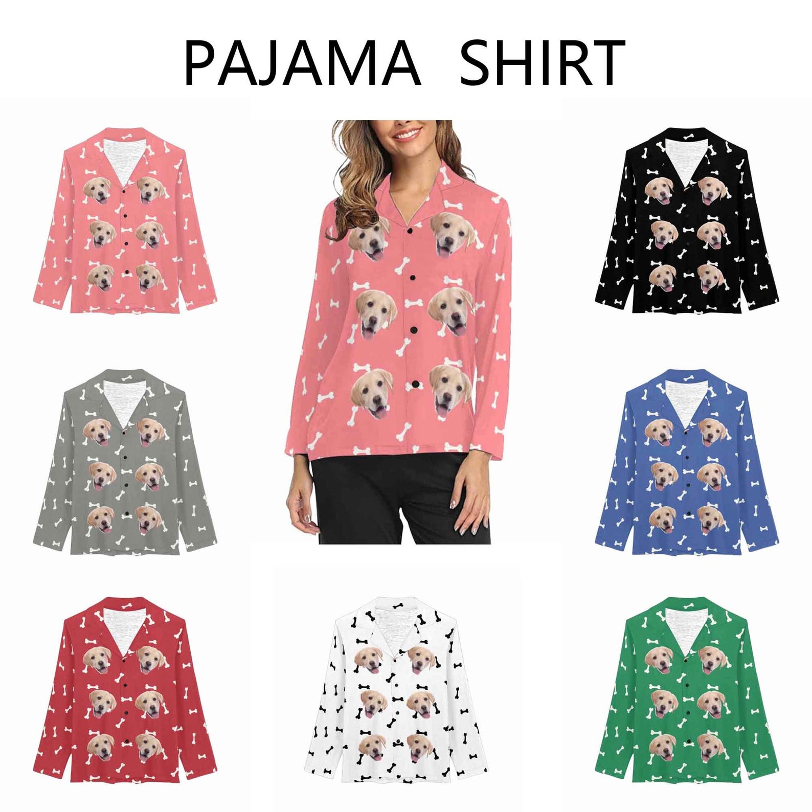 Personalized Dog Mom Pajamas With Custom Puppy Face Cute - Etsy