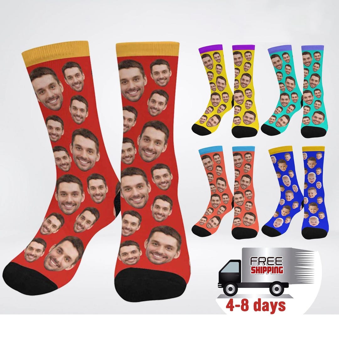 Personalized Face Socks, Custom Photo Socks, Funny Gift - Etsy