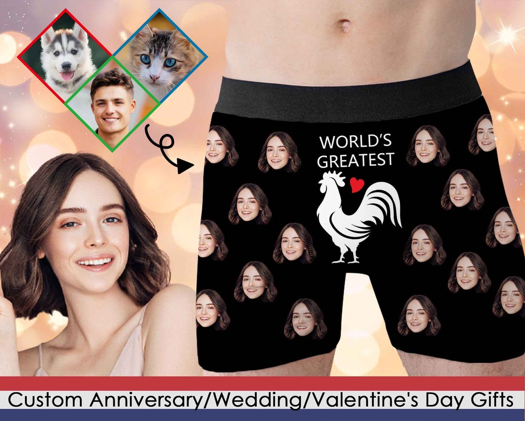 Personalized Face Boxers, Custom Photo Underwear, Husband Gift - Etsy