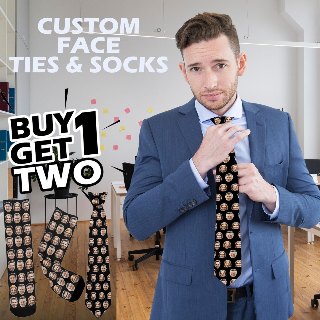 Custom Face Socks and Tie Set: Personalized Photo Gift - Etsy