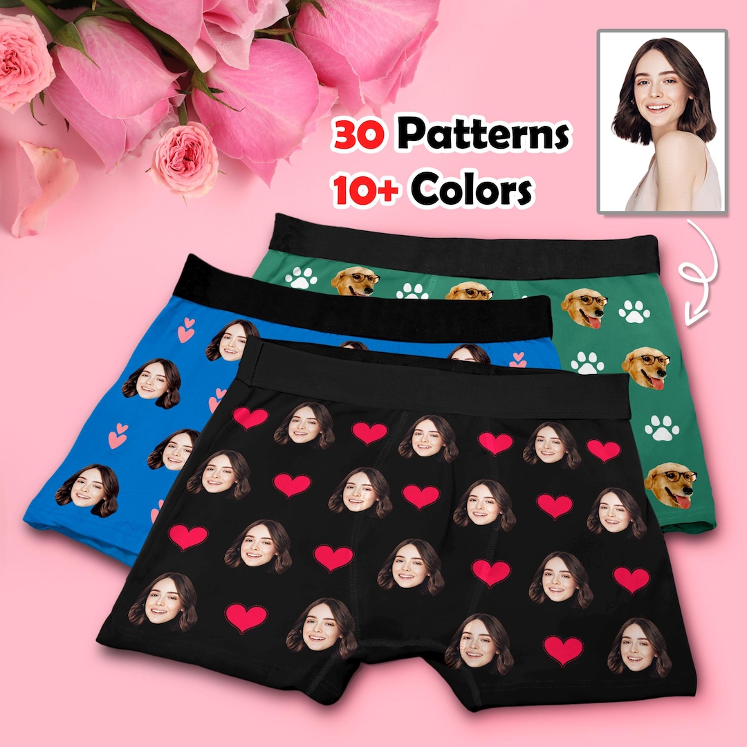 Personalized Face Boxer Briefs: Custom Photo Underwear Gift - Etsy