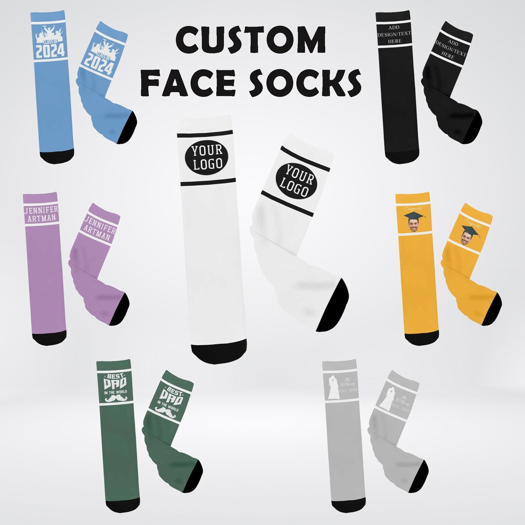 Personalize Socks With Text, Custom Printed Socks for Men & Women ...