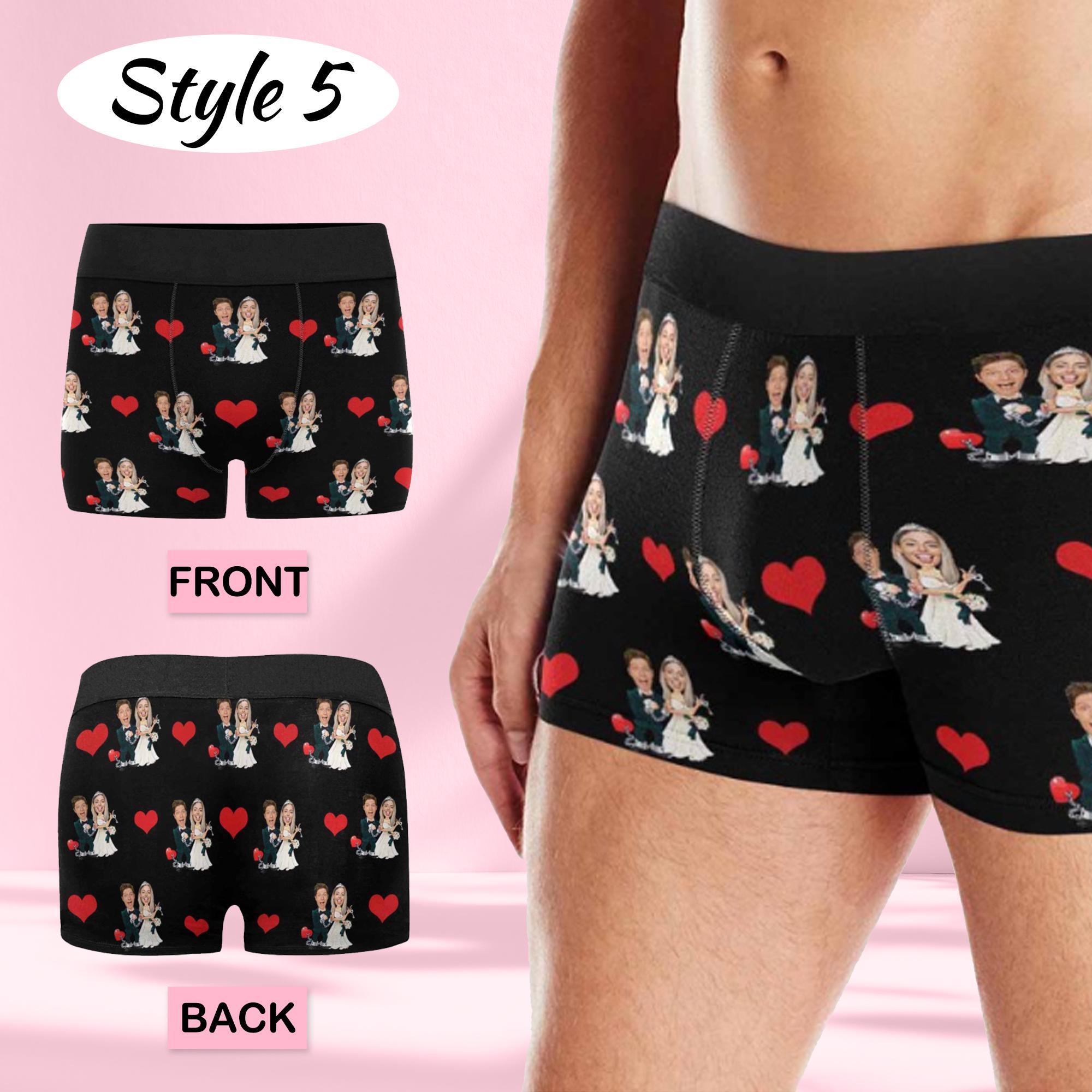 Custom Face Boxers, Personalized Photo Underwear, Anniversary Gift for ...