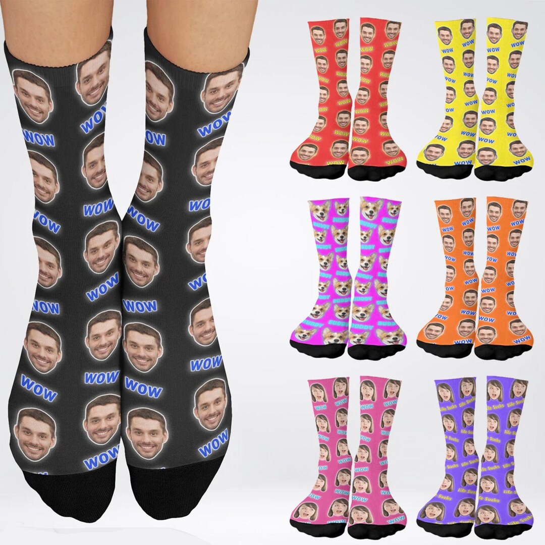 Personalized Photo Socks, Custom Face Socks - Etsy