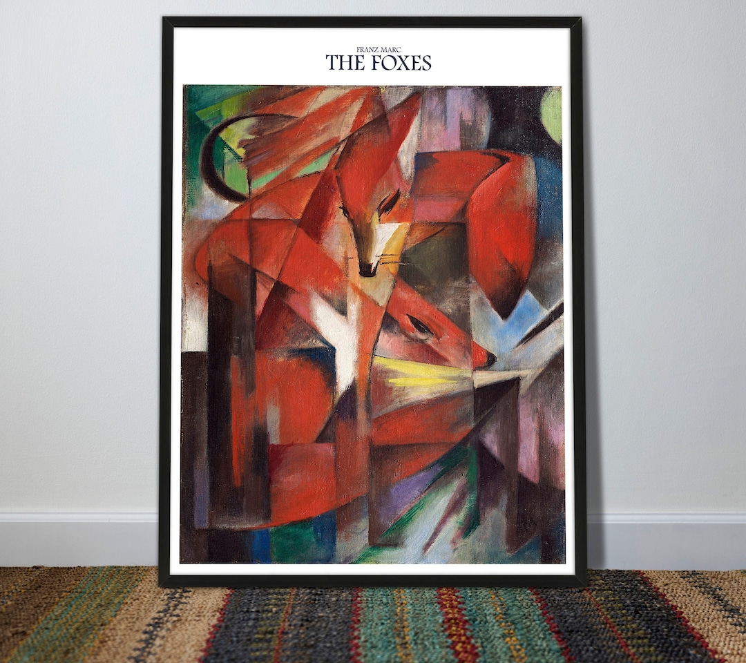 Franz Marc the Foxes Cubism Art Modern Art Abstract - Etsy