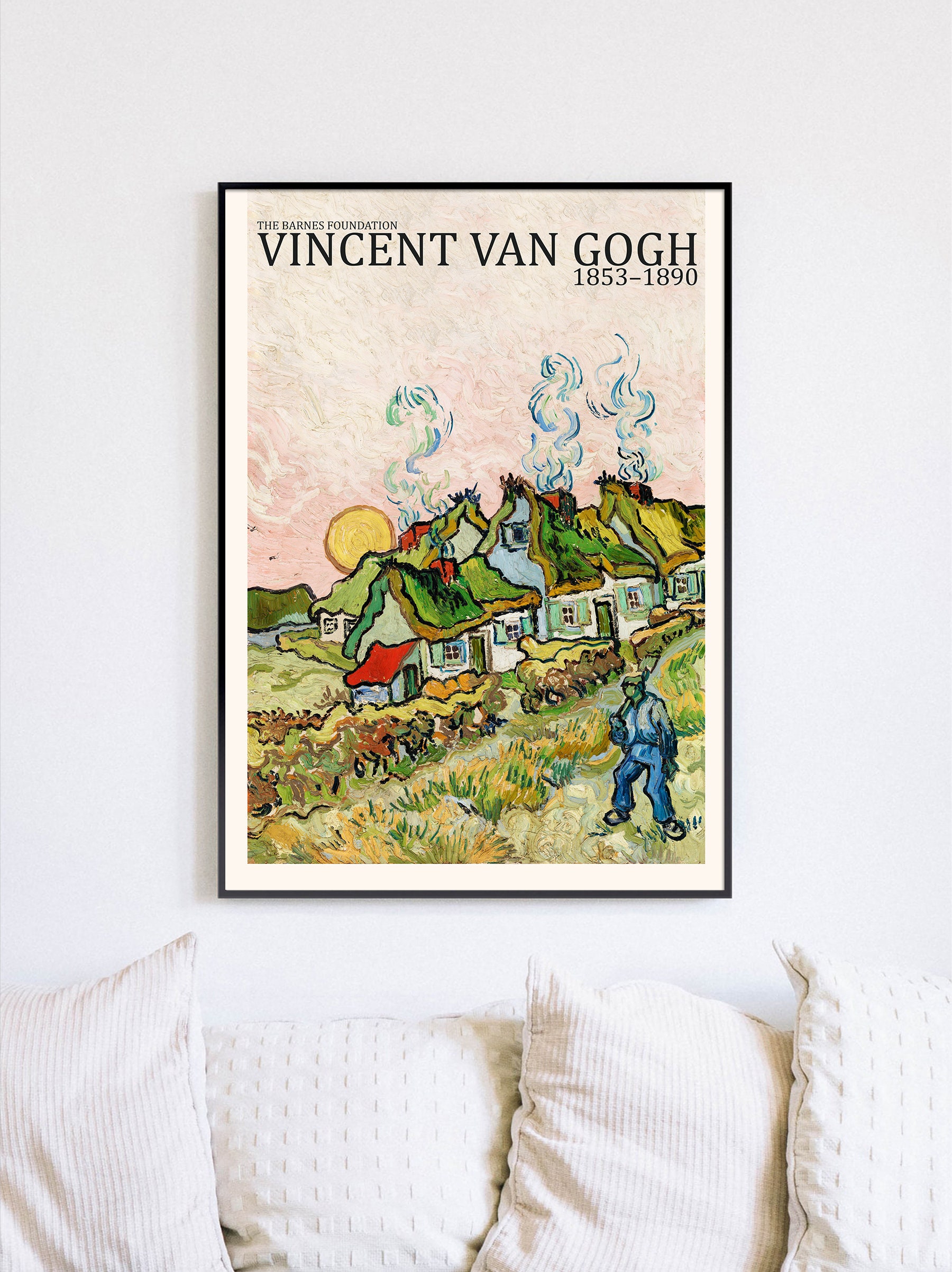 Vincent Van Gogh Exhibition Poster Houses and Figure - Etsy