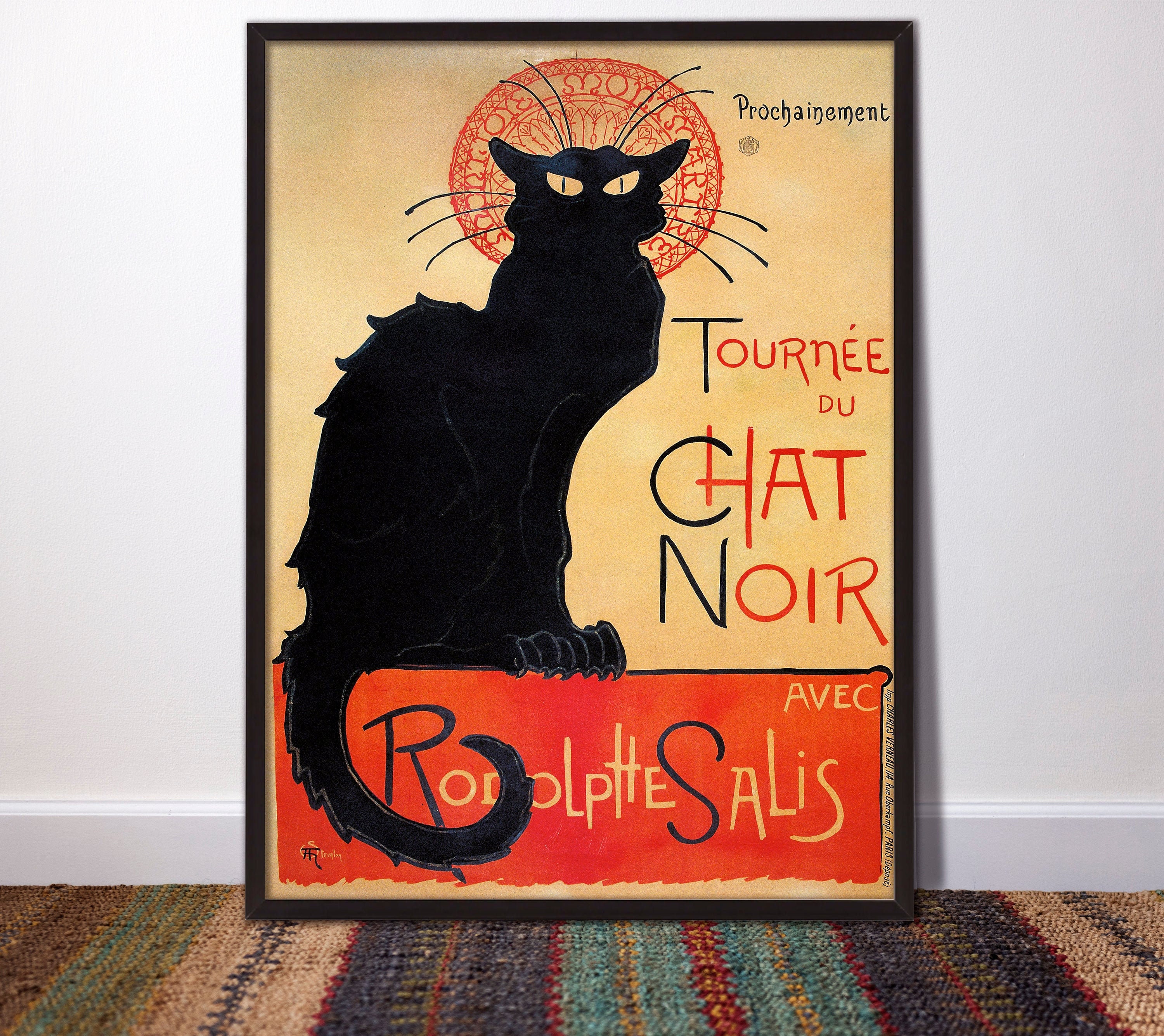 Le Chat Noir Théophile Steinlen Vintage Franch Poster - Etsy