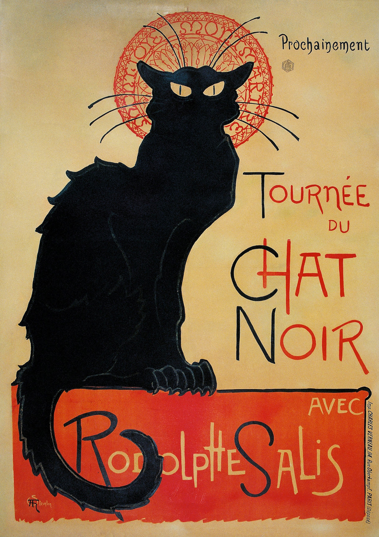 Le Chat Noir Théophile Steinlen Vintage Franch Poster - Etsy