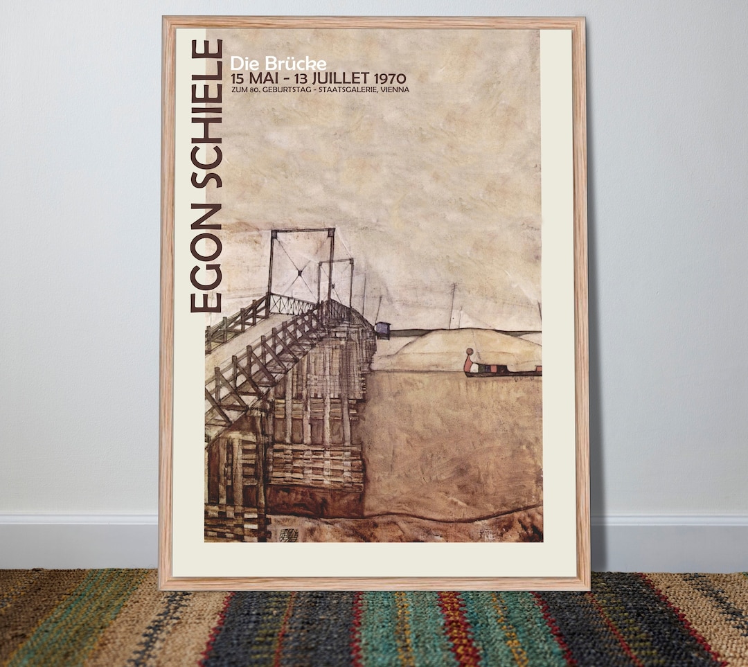 Egon Schiele Exhibition Poster the Bridge Egon Schiele - Etsy