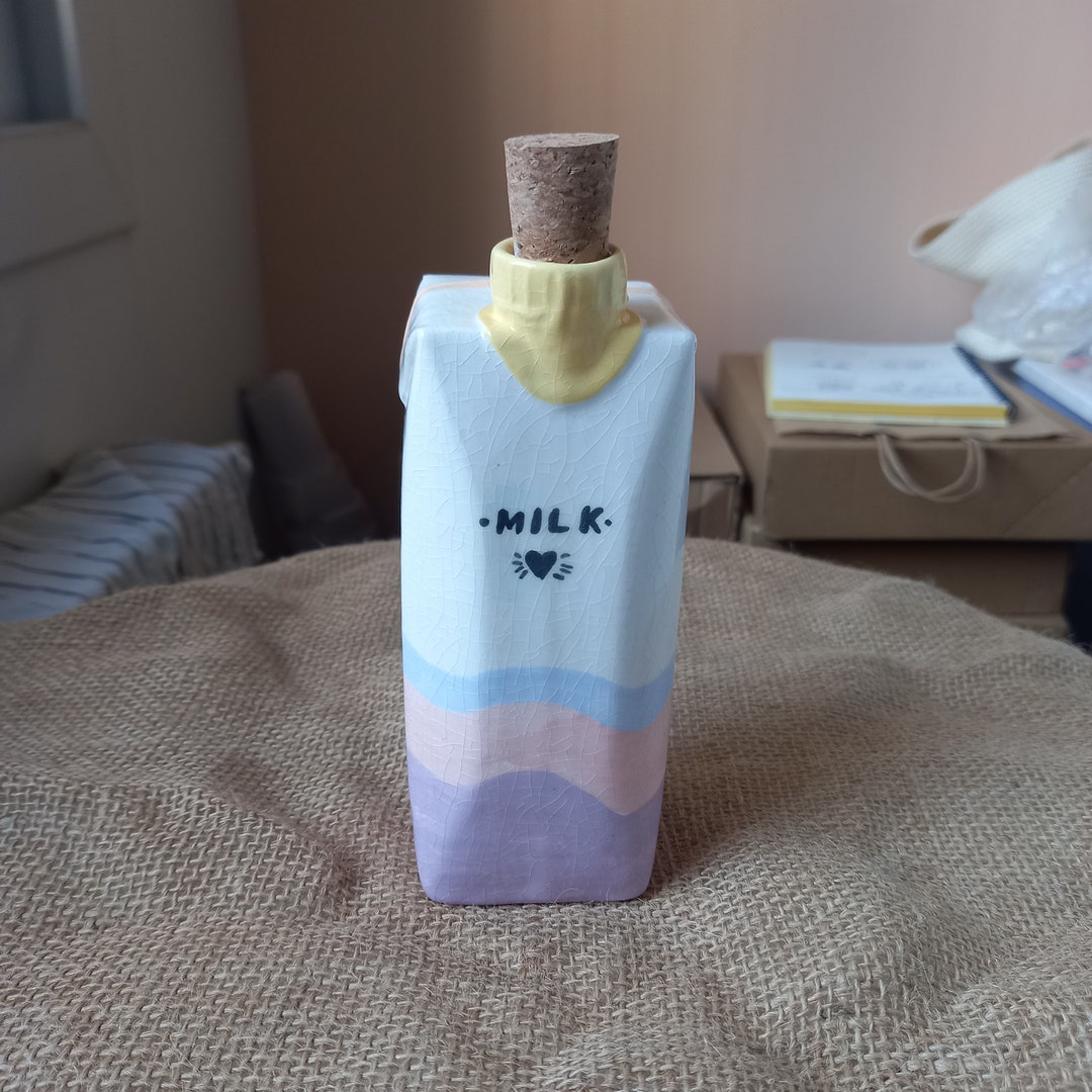 Decorative Ceramic Milk Box, Toy and Ornament for Home, Kitchen and ...