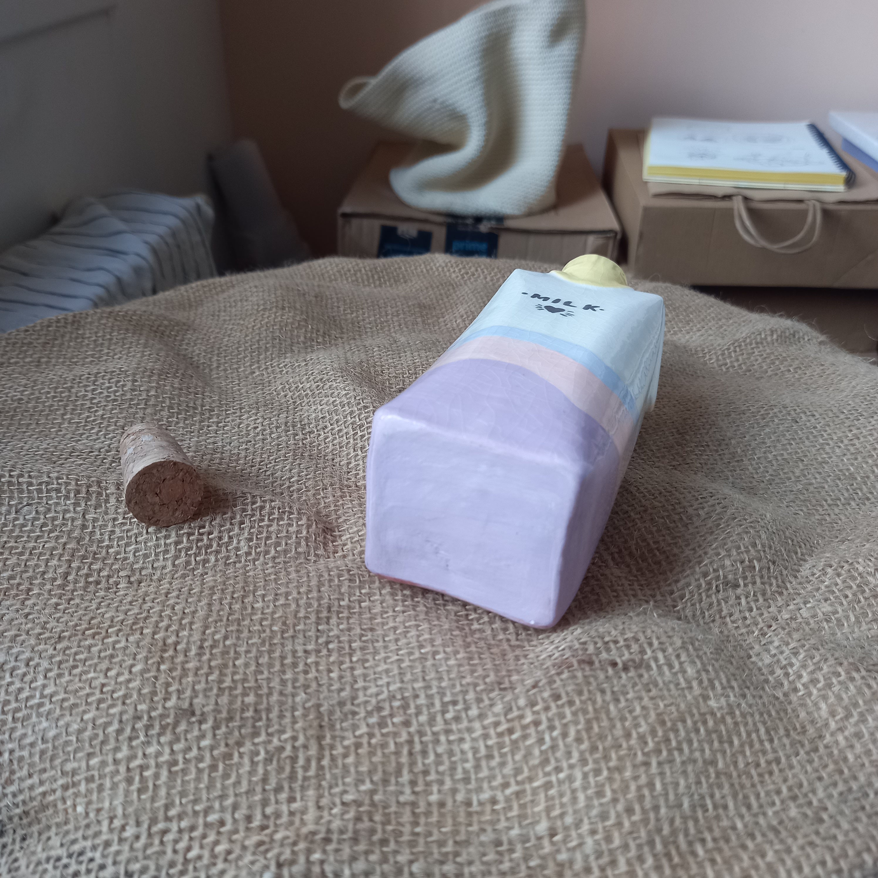 Decorative Ceramic Milk Box, Toy and Ornament for Home, Kitchen and ...