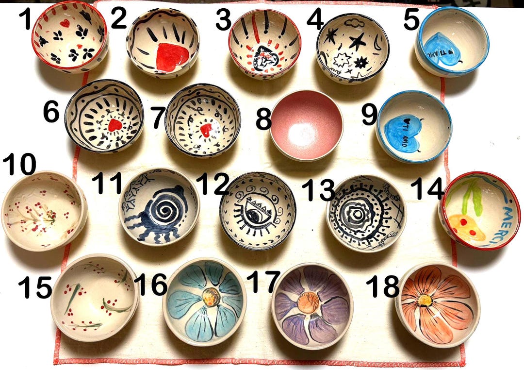 Ceramic Mini Bowls. Create Your Own Set. Unique and Colorful Serveware ...