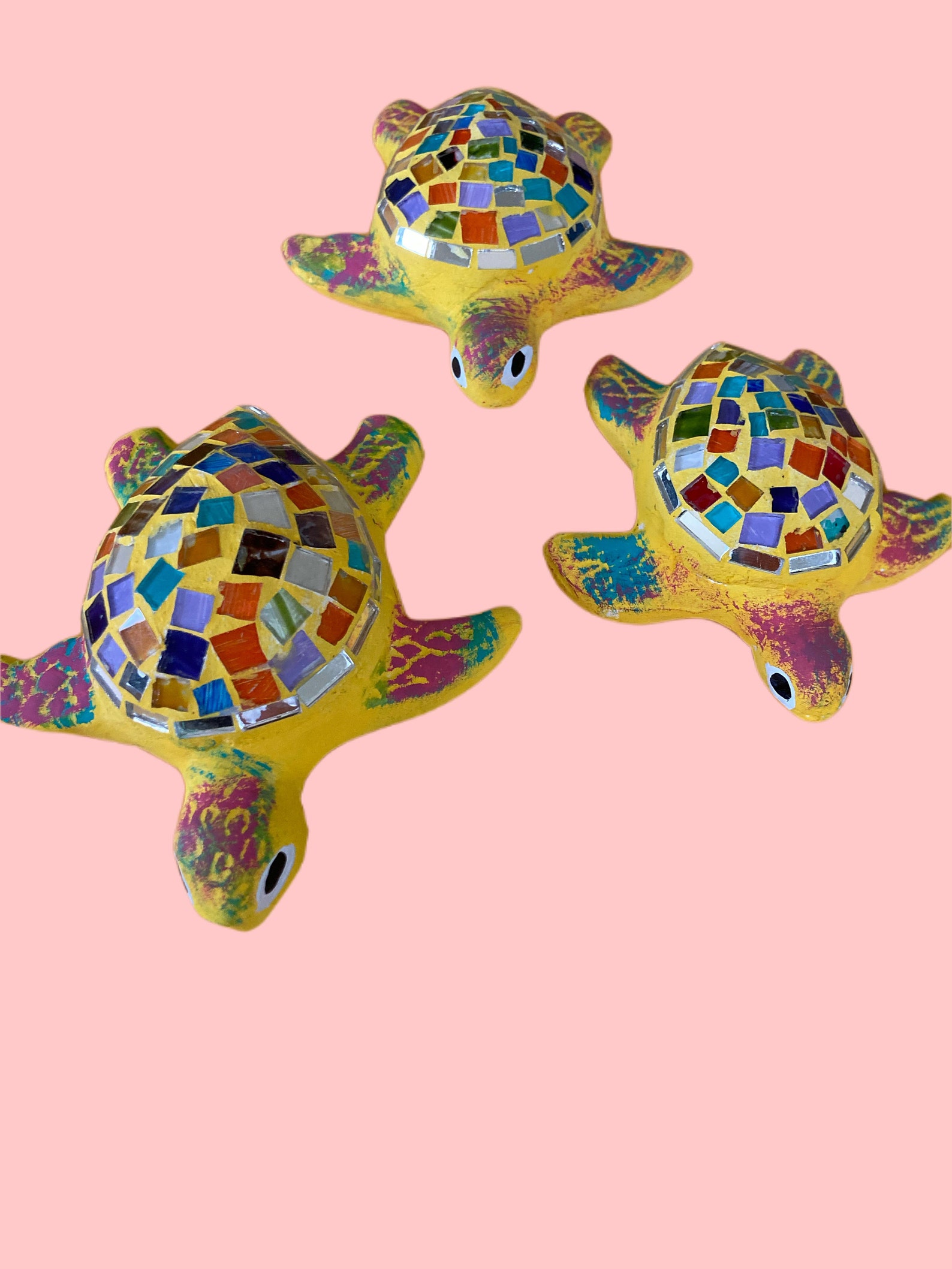 Mosaic Turtle Wall Art, Set of 3, Vitromosaico - Etsy