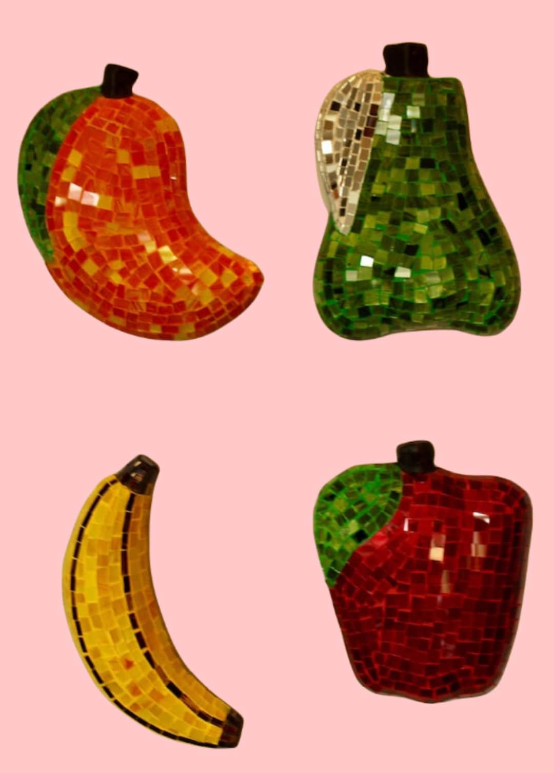 Artisanal Mosaic, Fruit Wall Hanging, Mirror Mosaic Wall Art, Home ...