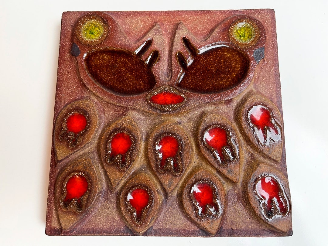 Søholm Stoneware Wall Relief, Wall Plaque Number 3374-0, Søholm Denmark ...