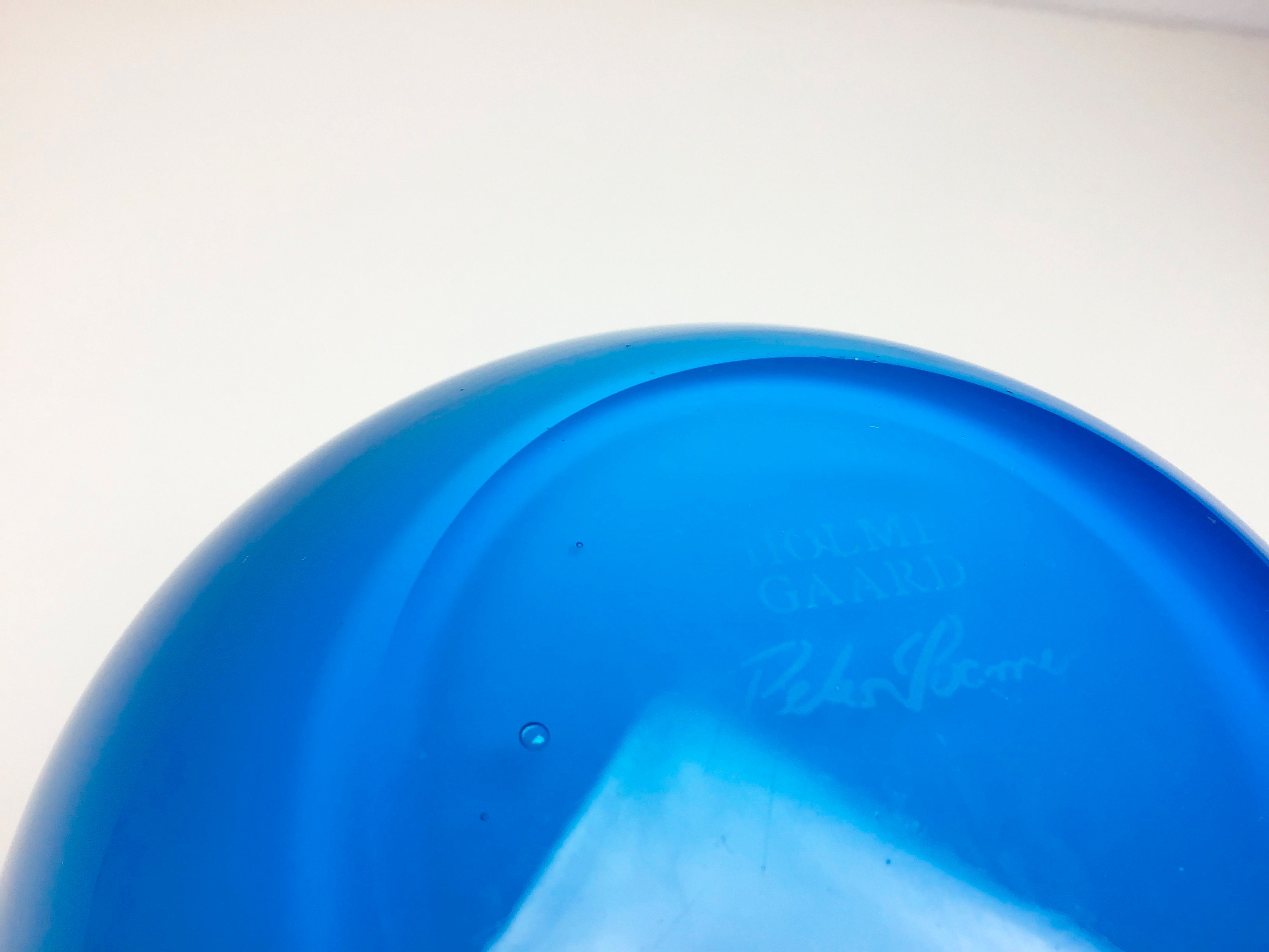 Blue Shape Vase Design Peter Svarrer Holmegaard Glassworks - Etsy