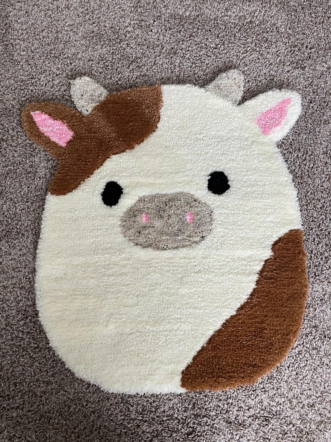 Squishmallow Ronnie the Cow 24x27 Handmade Tufted Rug/ Wall Hanging - Etsy
