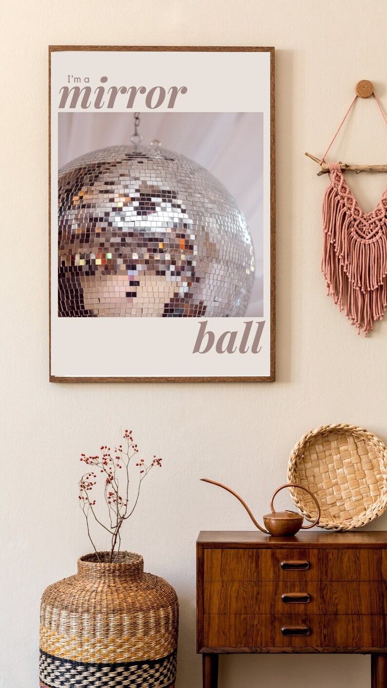Taylor Swift Mirrorball Poster PDF Digital Download, Aesthetic Gallery ...