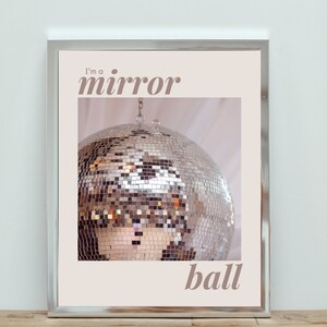 Taylor Swift Mirrorball Poster PDF Digital Download, Aesthetic Gallery ...