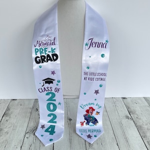 Custom Child Graduation Stole for Pre-k and Kindergarten, Class of 2024 ...