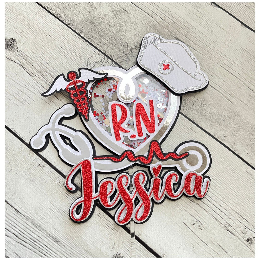 Nurse Cake Topper RN Cake Topper Graduating Nurse Cake - Etsy