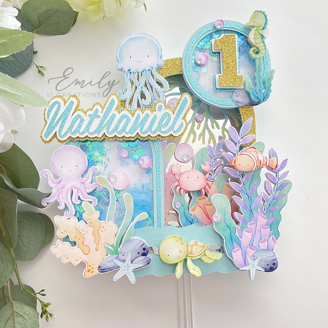 Under the sea cake topper, sea cake topper, sea animals cake topper ...