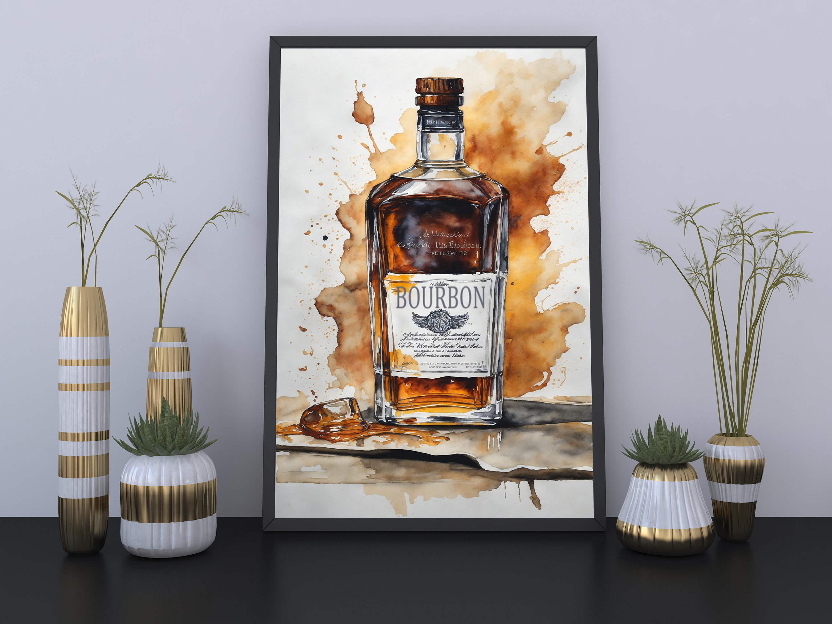 Bourbon Wall Art Printable X3 - Bourbon Wall Art - Bourbon Wall Decor ...