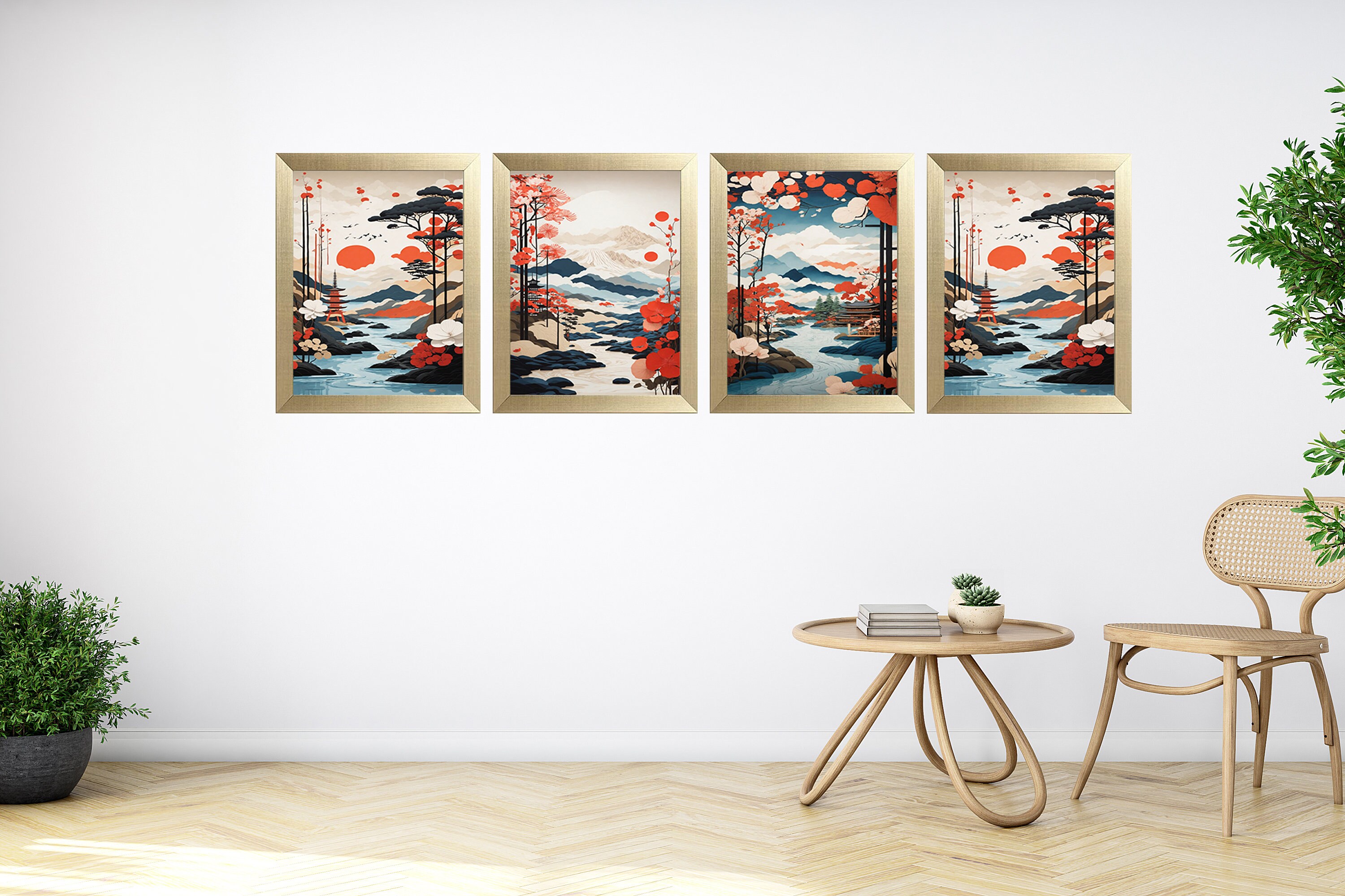 Japandi Wall Art Set of 10 Prints, Japandi Wall Art Printable, Japandi ...