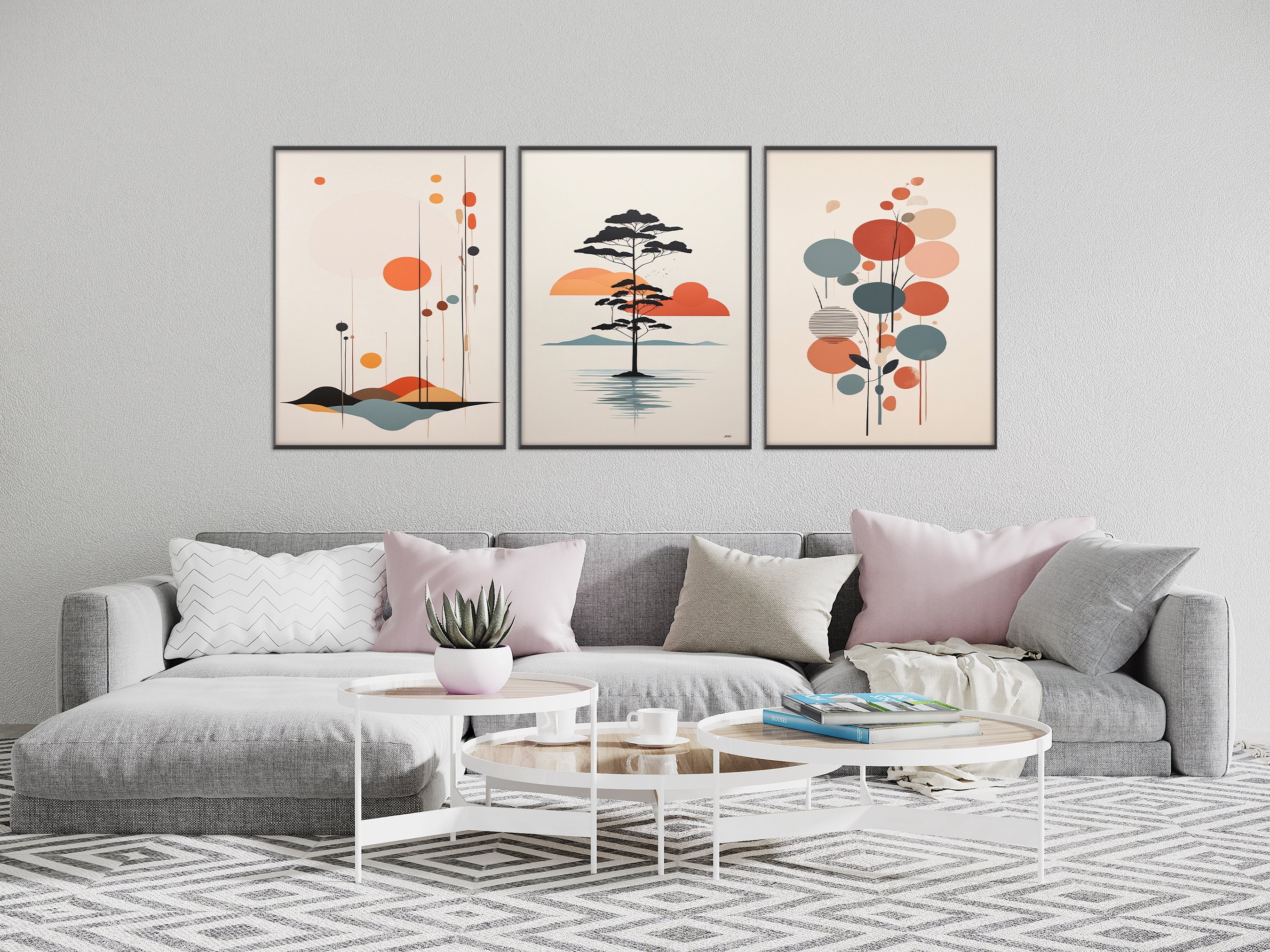 Japandi Wall Art Set of 10 Prints, Japandi Wall Art Printable, Japandi ...
