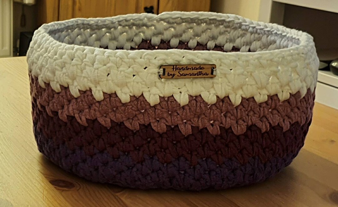3 Coloured Purple Ombre Large Basket - Etsy