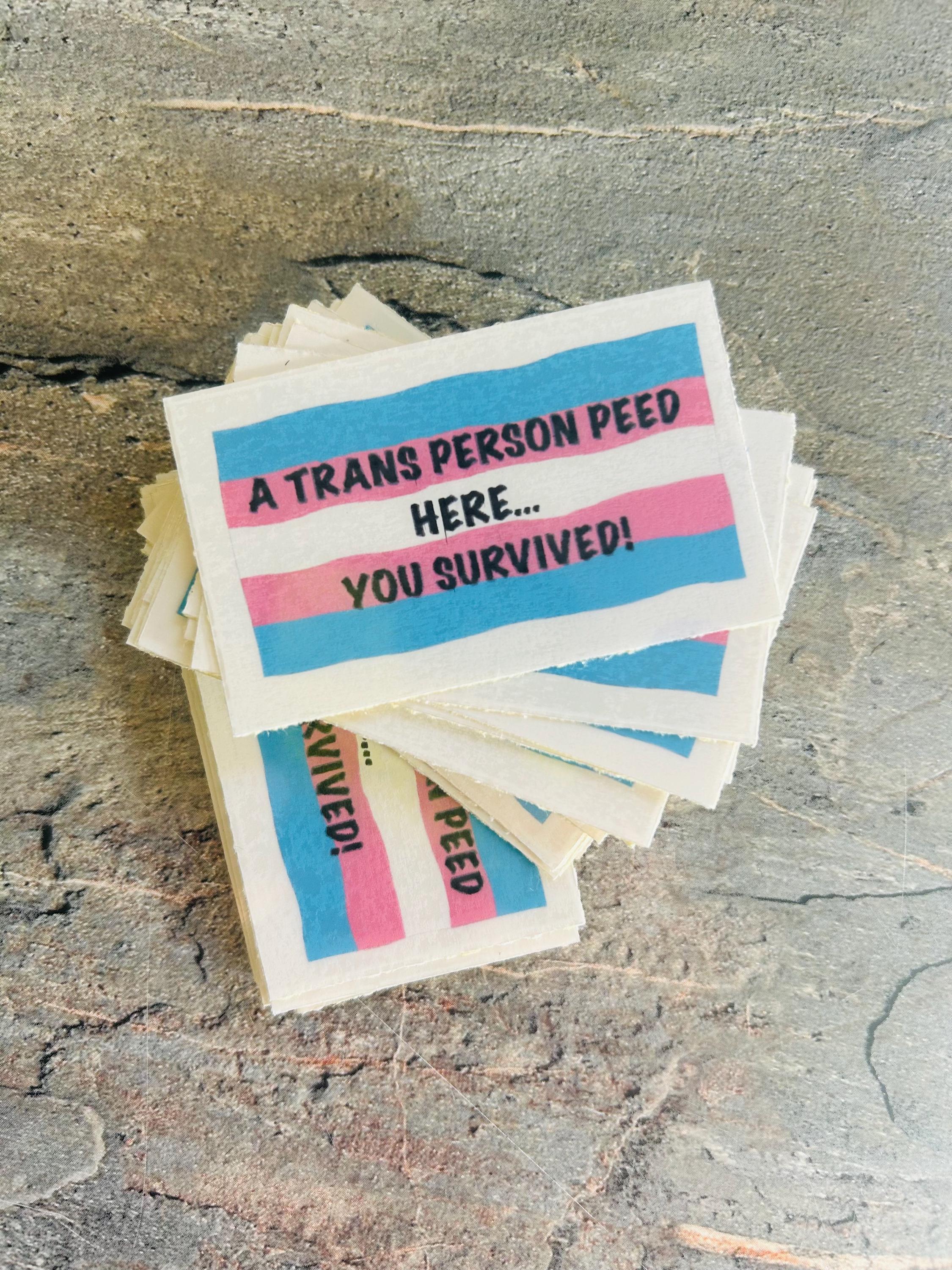 Trans Bathroom Stickers, Trans Toilet Sticker, Trans Rights Are Human ...