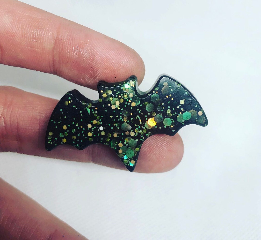 Cute Bat Badge, Bat Badge, Gothic Badge, Resin Badge, Gothic Badge, Bat ...