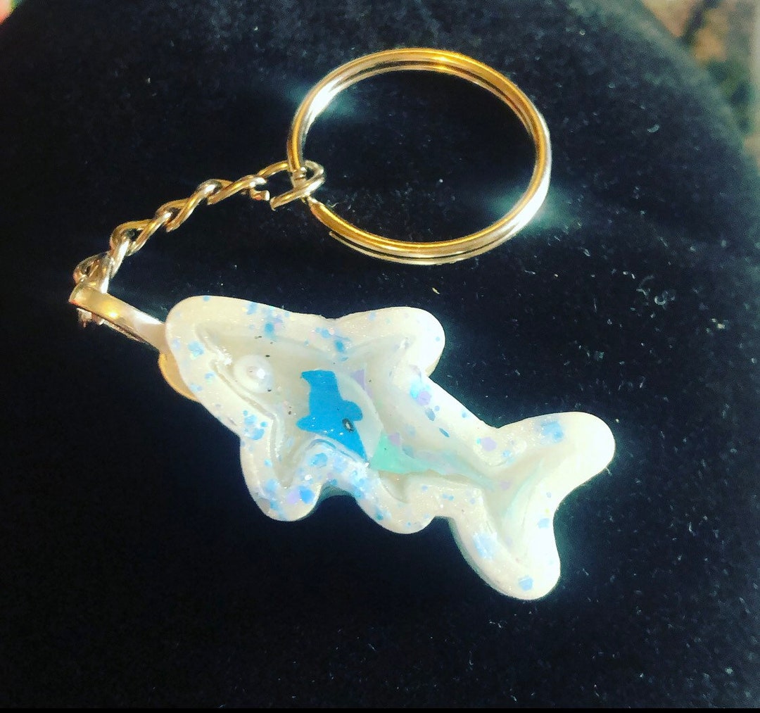 Great White Shark Keyring, Shark Gift, Shark Keyring, Cute Shark ...