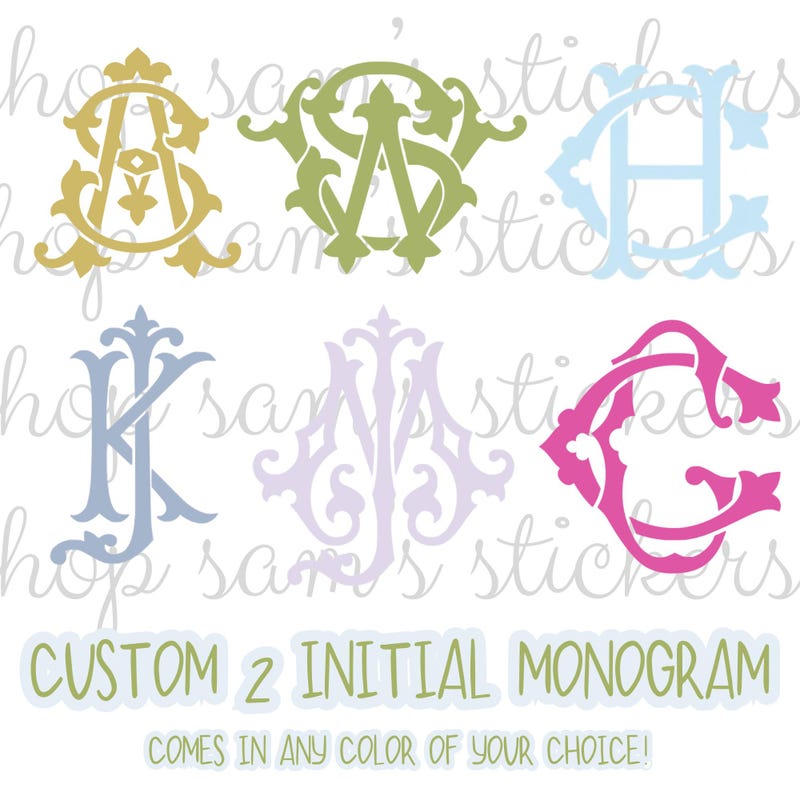 Stacked Monogram - Etsy
