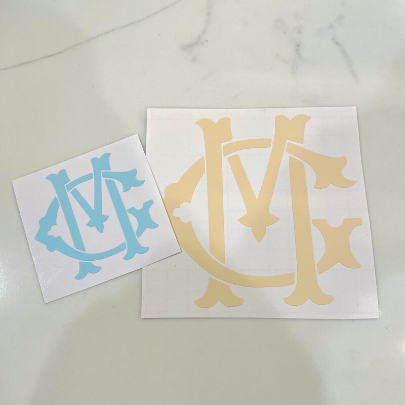 Monogram Sticker - Etsy