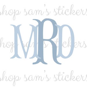 Custom Interlocked 3 Initial Monogram, Wedding Monogram, Custom Wedding ...