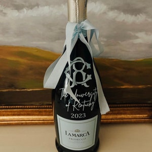 CUSTOM CHAMPAGNE BOTTLE, Champagne Bottle Decal, Wedding Gift ...