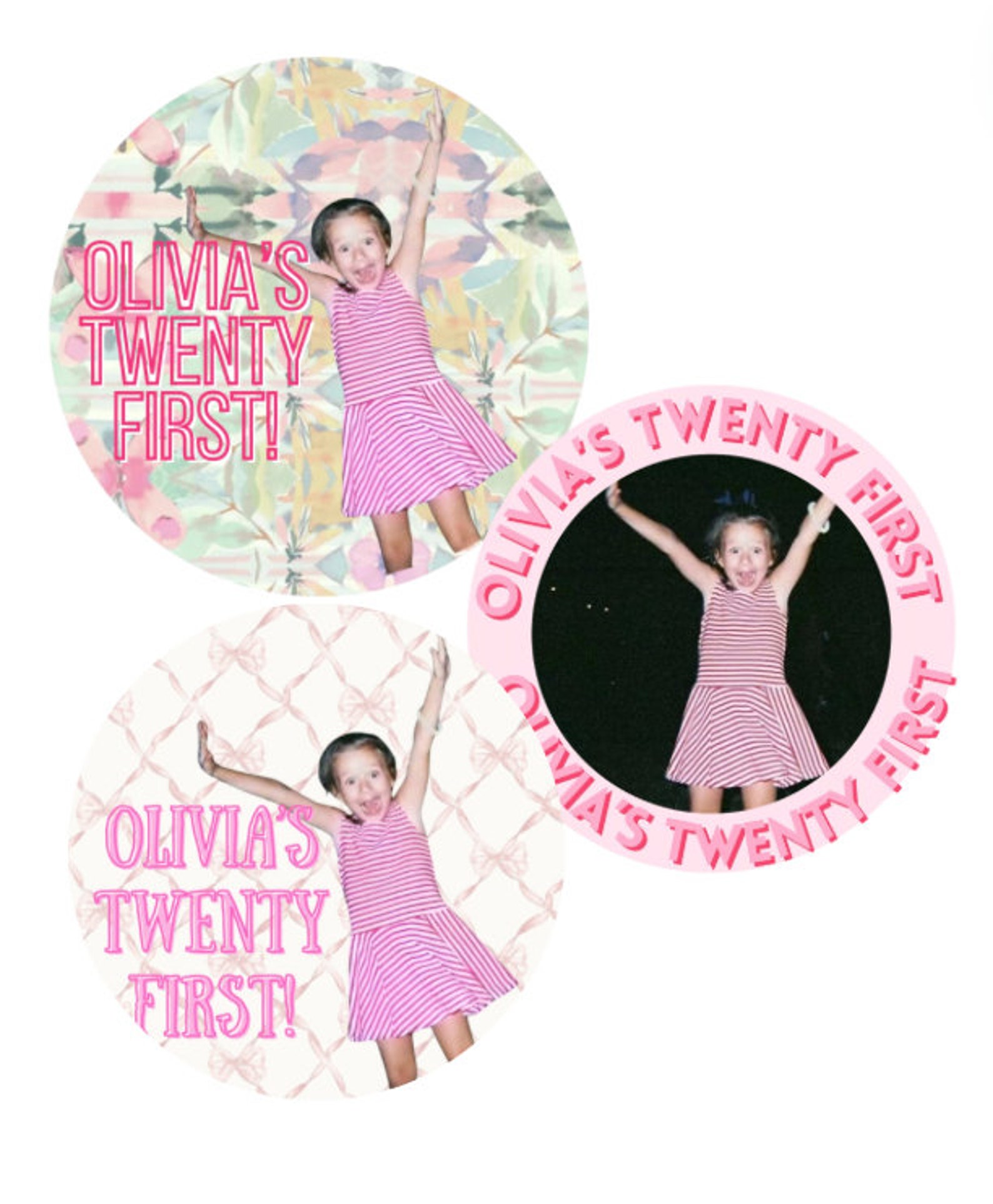 Custom 21st Birthday Sticker, Sign Night Sticker, Twenty First Birthday ...