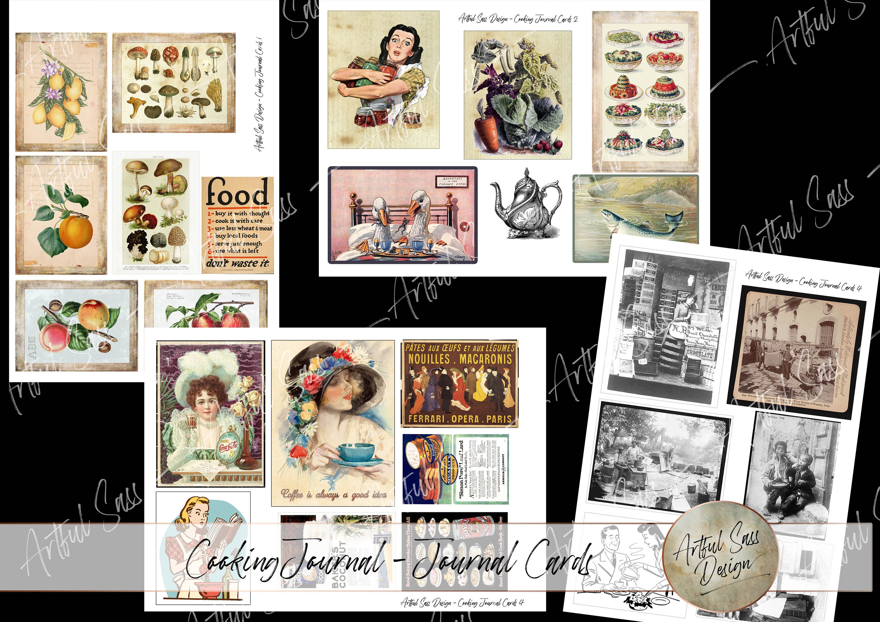 Recipe Journal Digital Kit With Cooking Theme - Etsy