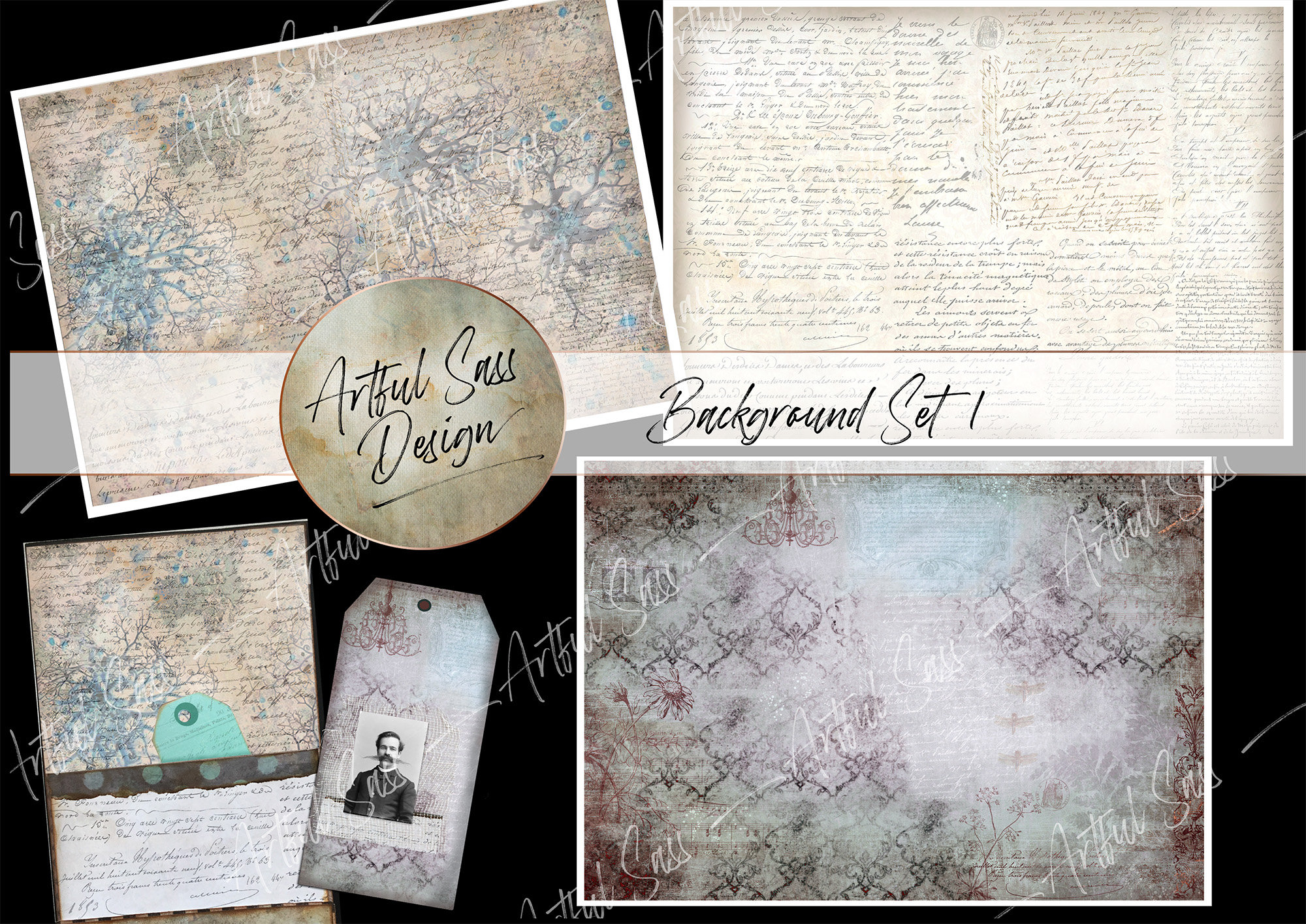 Background Papers Digital Set 1 - This Kit Contains 10 Multipurpose ...