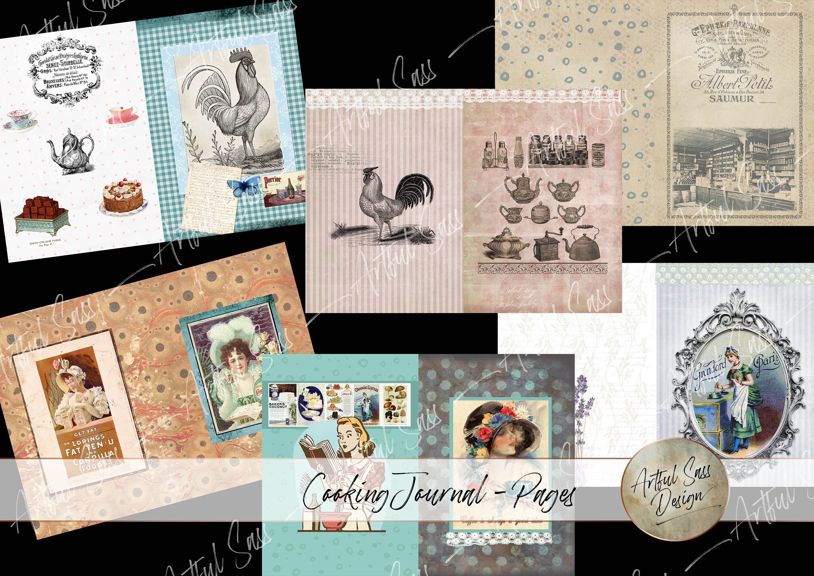 Recipe Journal Digital Kit With Cooking Theme - Etsy