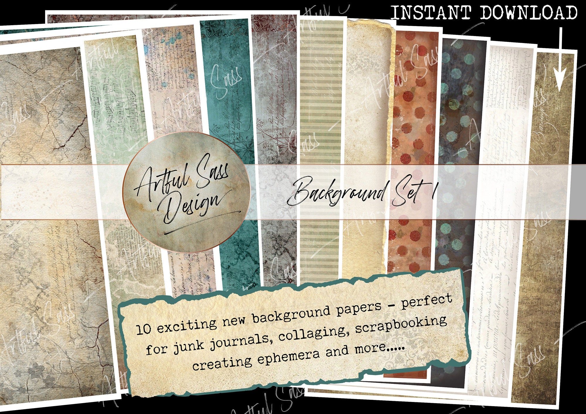 Background Papers Digital Set 1 This Kit Contains 10 - Etsy