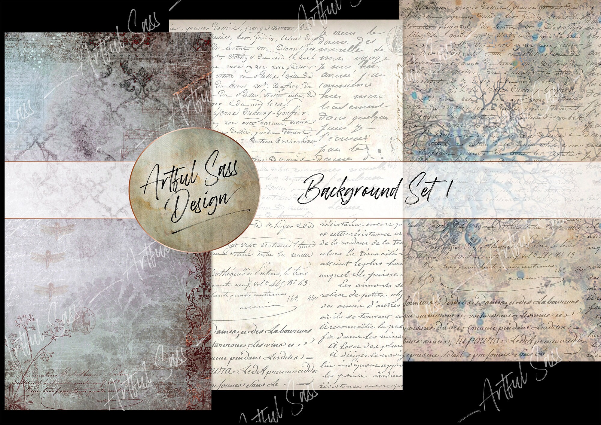 Background Papers Digital Set 1 - This Kit Contains 10 Multipurpose ...