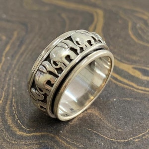 Elephant Spinner Ring-925 Sterling Silver-fidget Ring-anxiety Ring ...