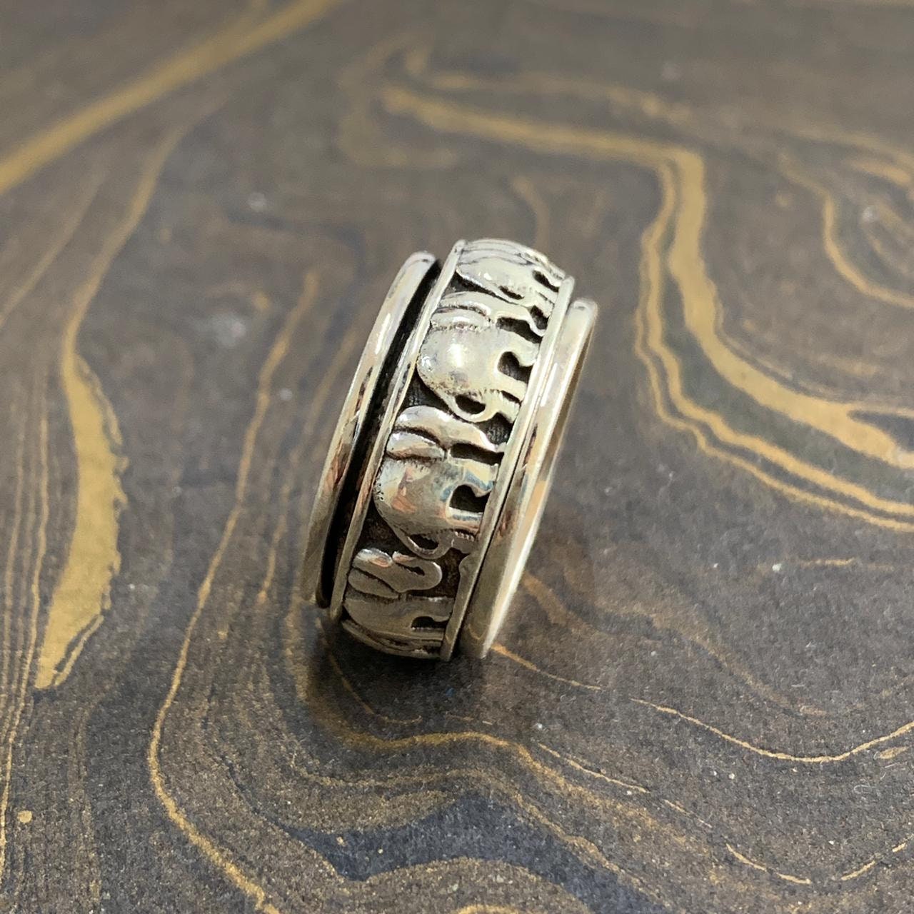 Elephant Spinner Ring-925 Sterling Silver-fidget Ring-anxiety Ring ...