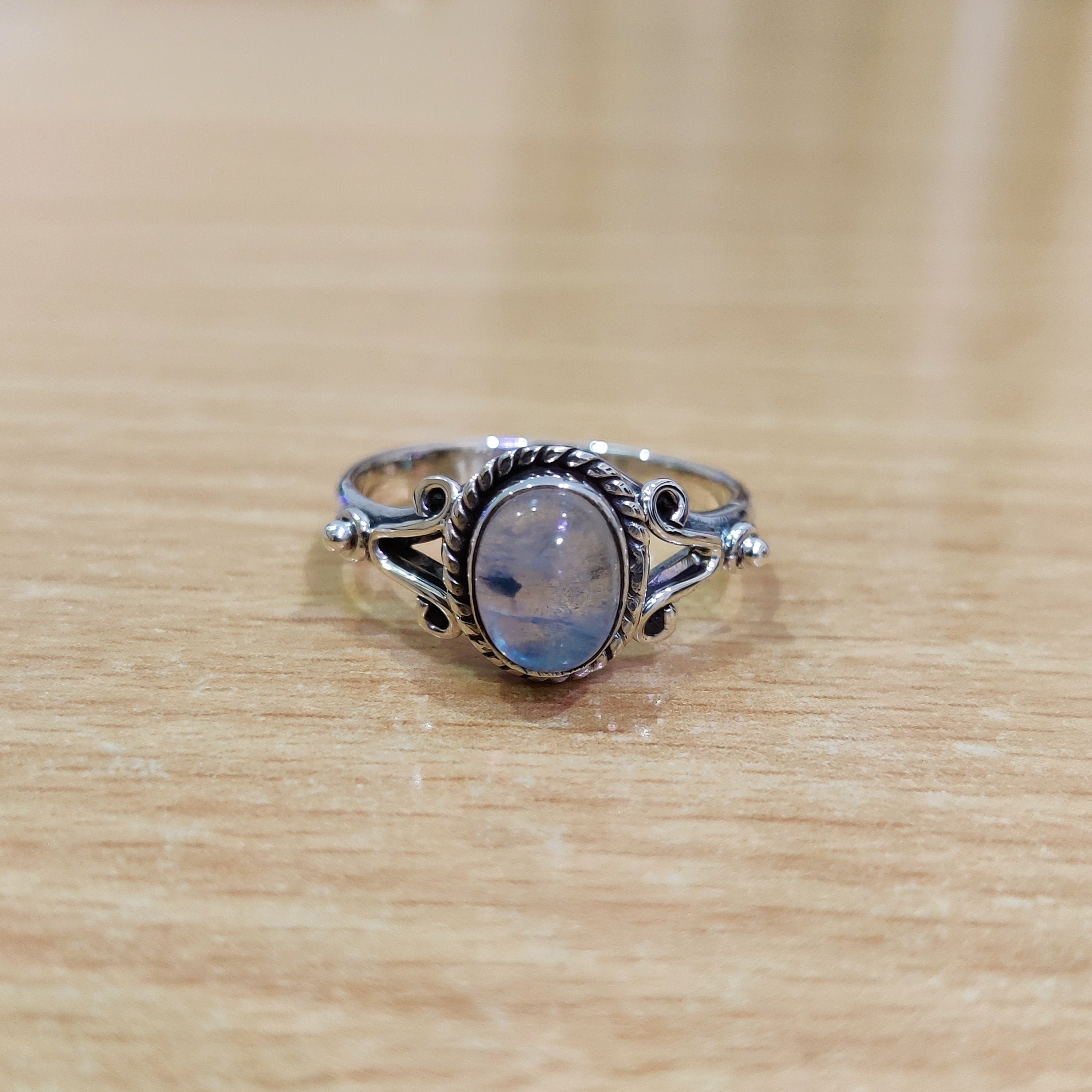 Moonstone Ring Handmade Ring 925 Sterling Silver Ring - Etsy