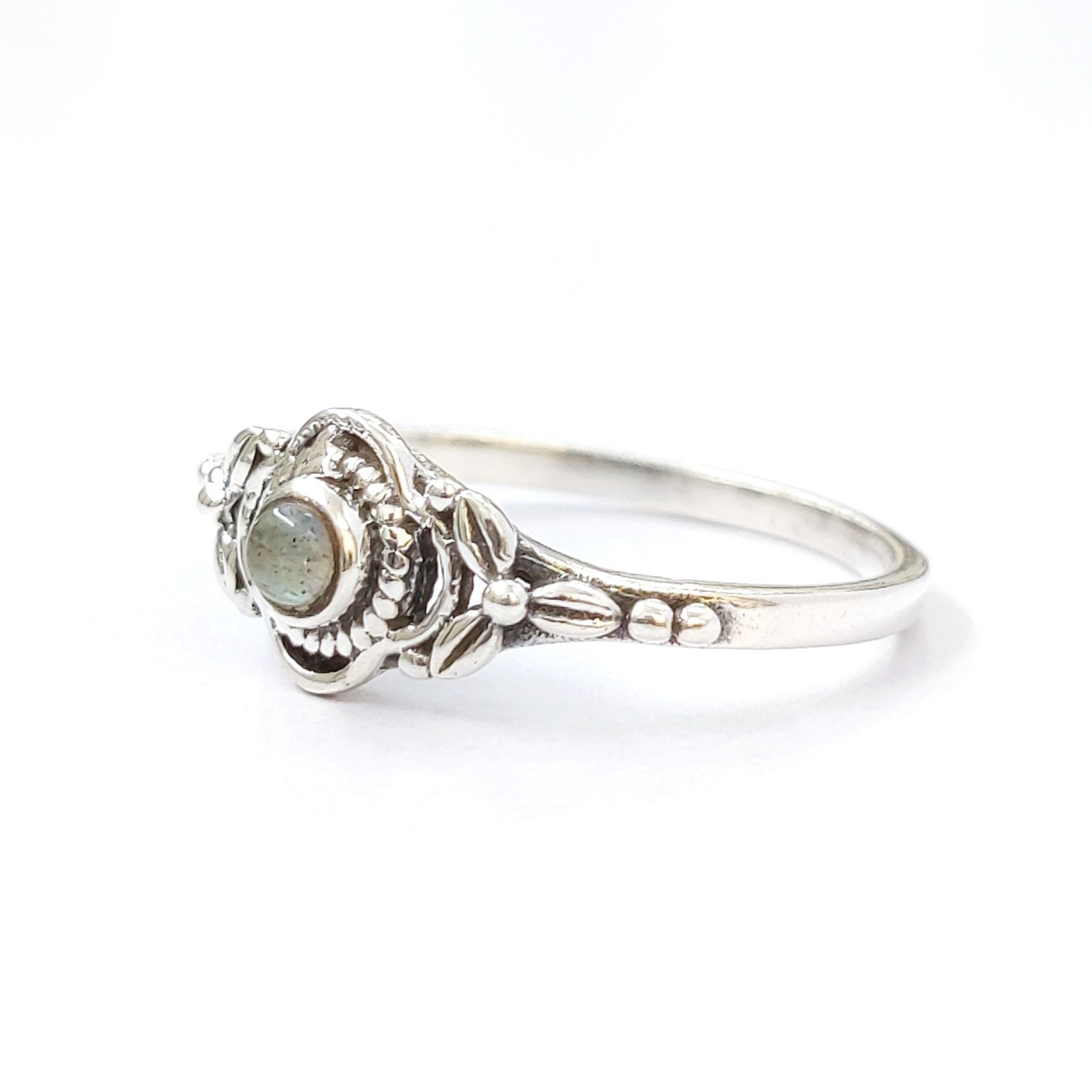 Moonstone Silver Ring 925 Sterling Silver Gift for Her - Etsy