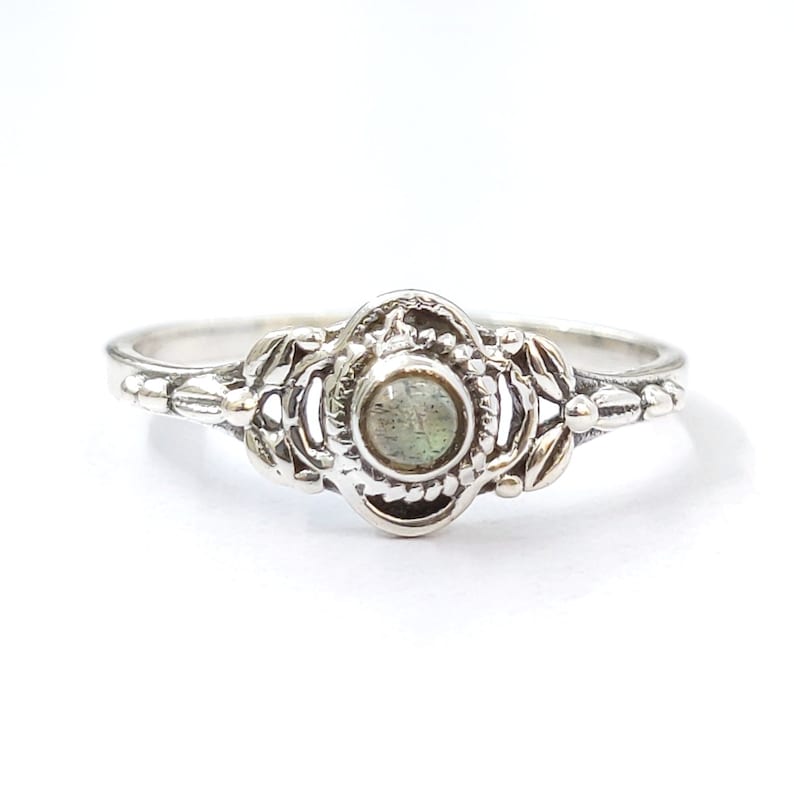 Moonstone Silver Ring 925 Sterling Silver Gift for Her Engagement Ring ...