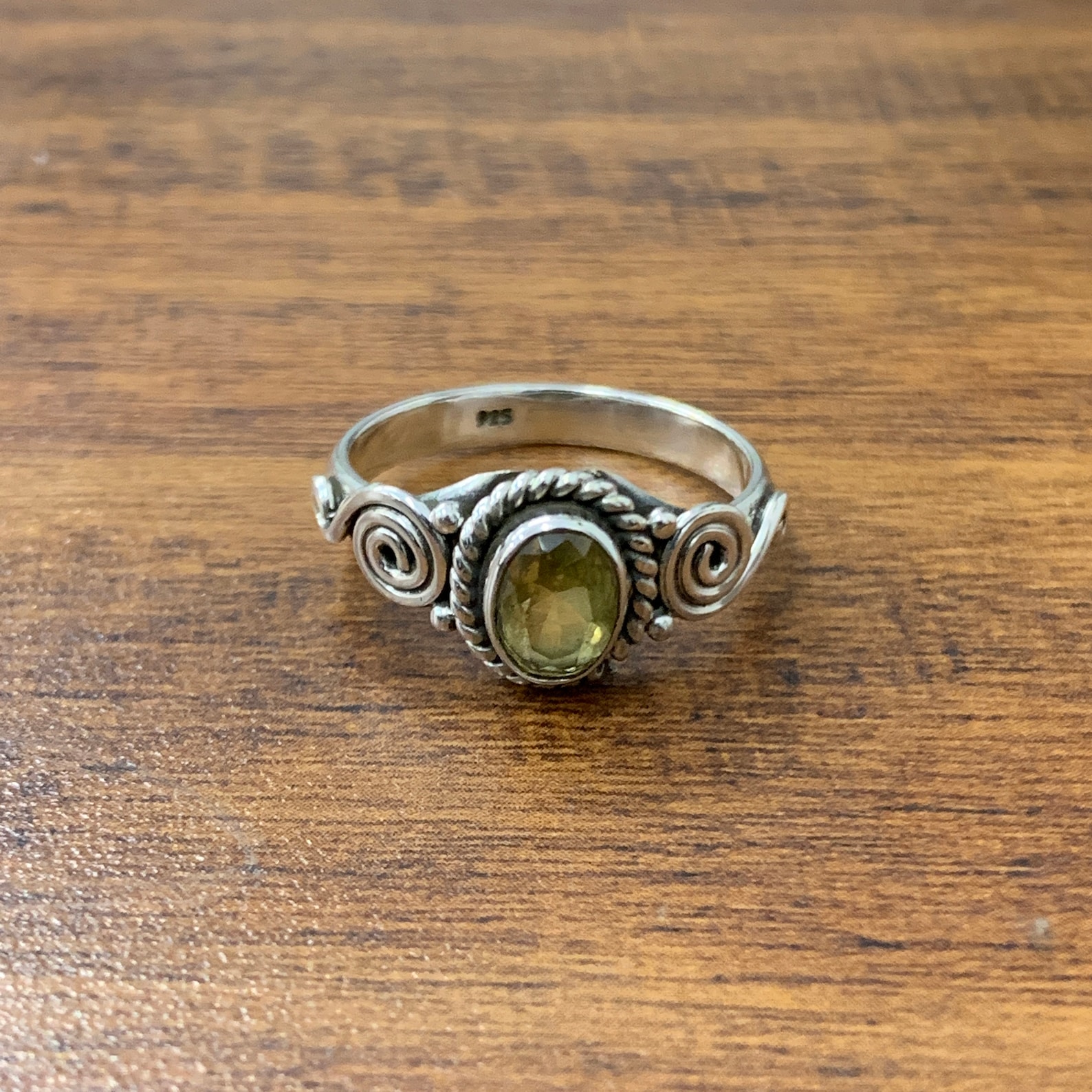 Peridot Silver Ring925 Sterling Silver Dainty Ring Best - Etsy UK